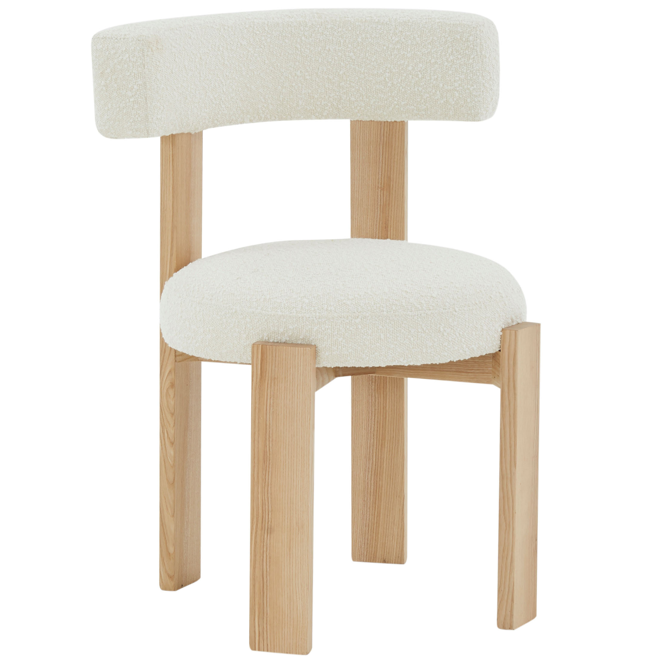 Blythe Wood Dining Chair, Ivory/Natural | One Kings Lane