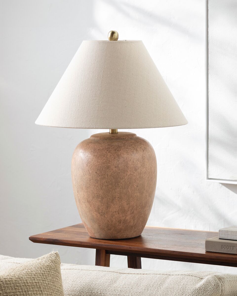 Koda Ceramic Table Lamp Brown Beige One Kings Lane