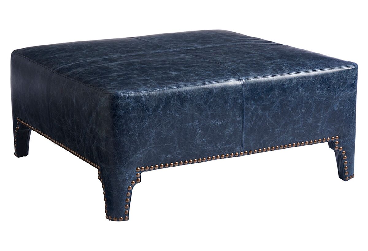 Cocktail ottoman blue store