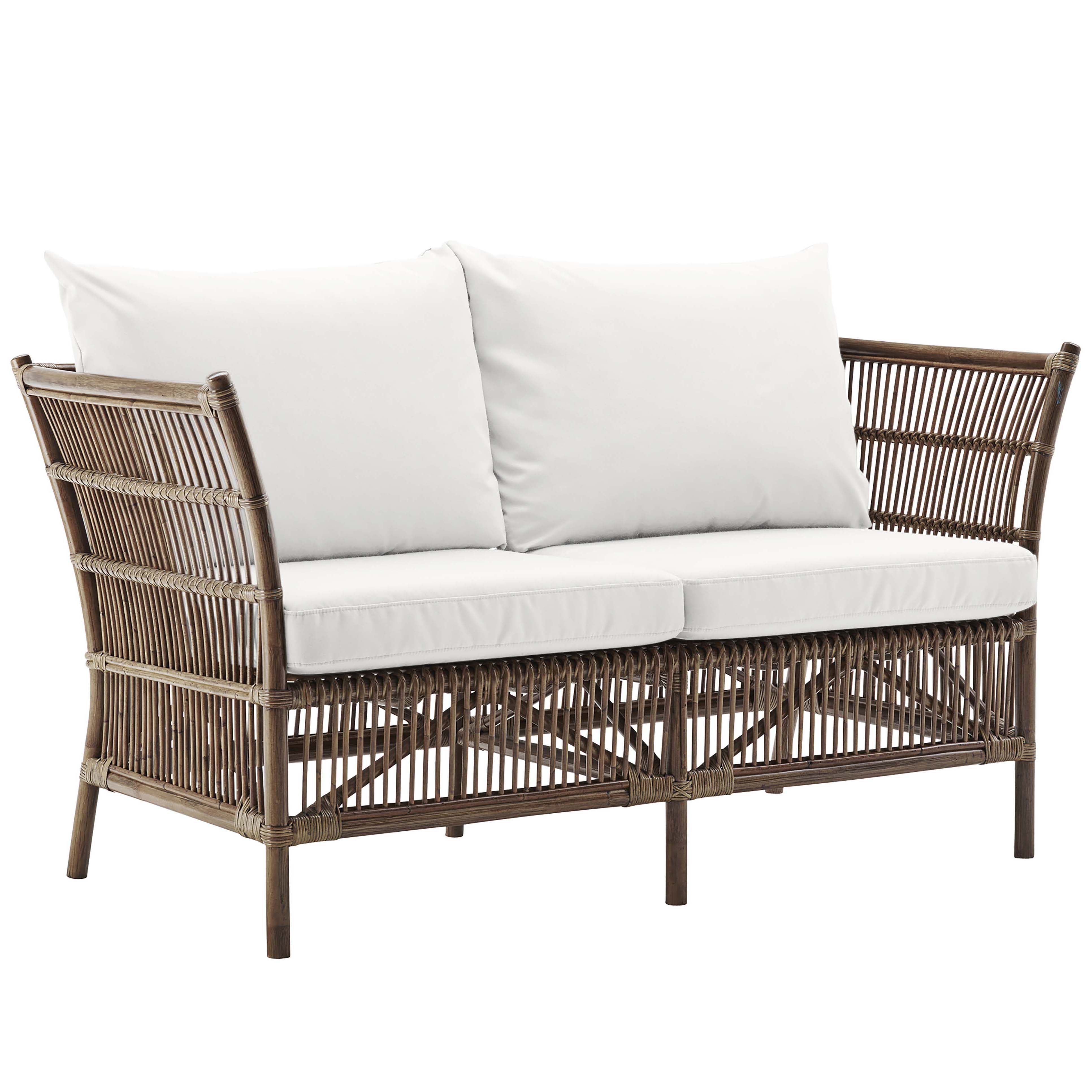 Donatello Rattan 2-Seat Sofa, Antique/White | One Kings Lane