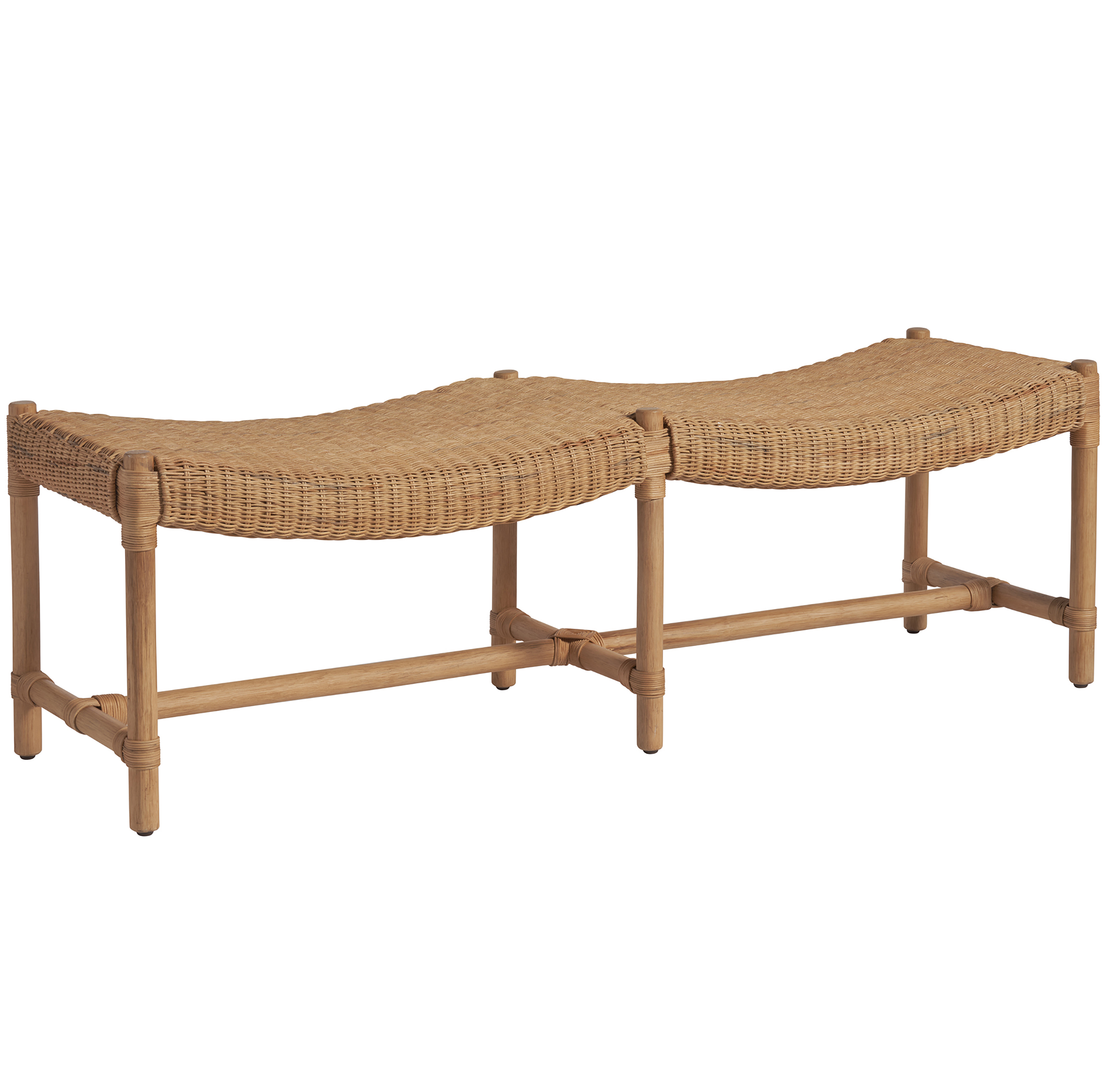 Coastal Living Marino Bench, Natural Rattan | One Kings Lane