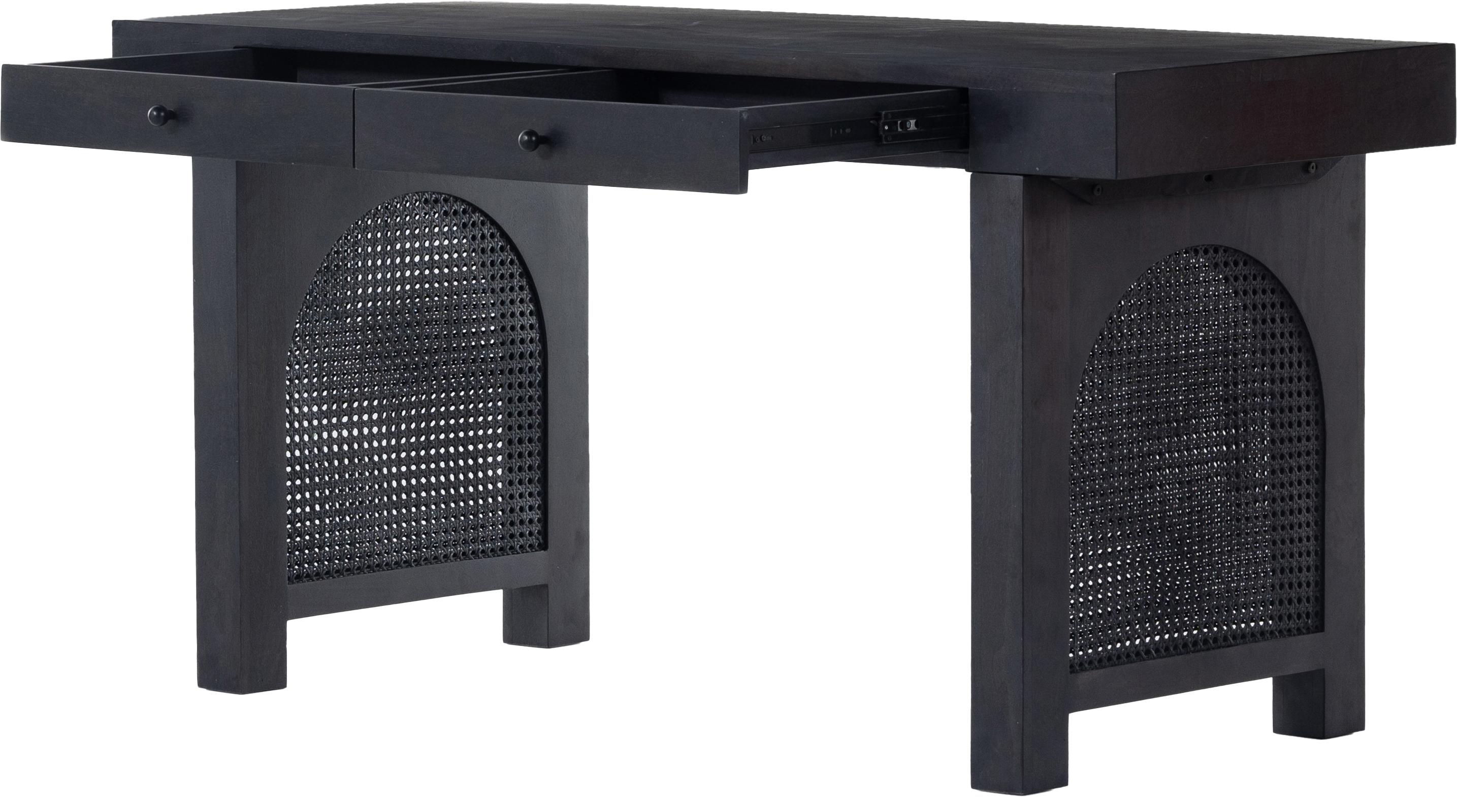 Sabrina Cane Desk Black Wash One Kings Lane