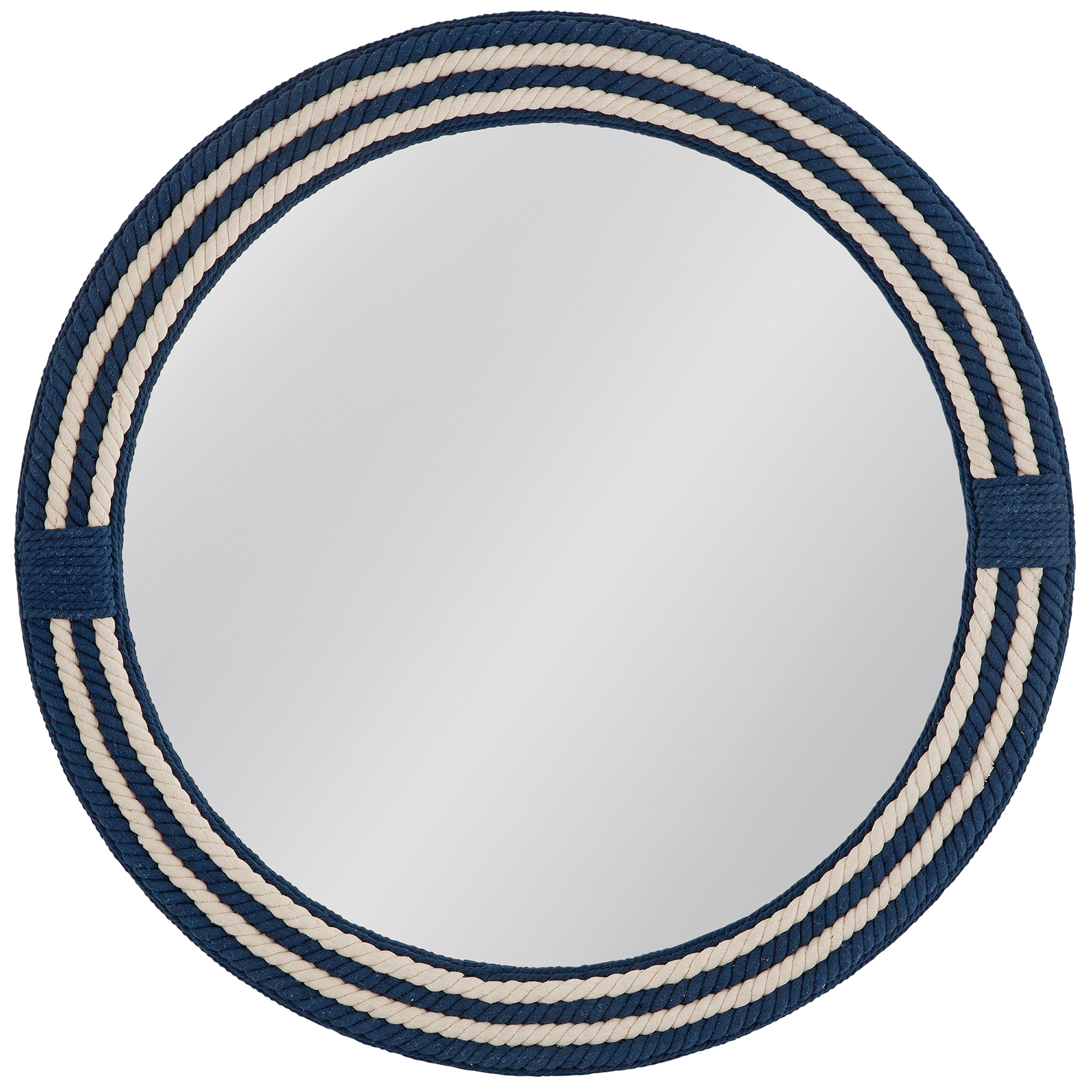 Navy Blue Circle Mirror