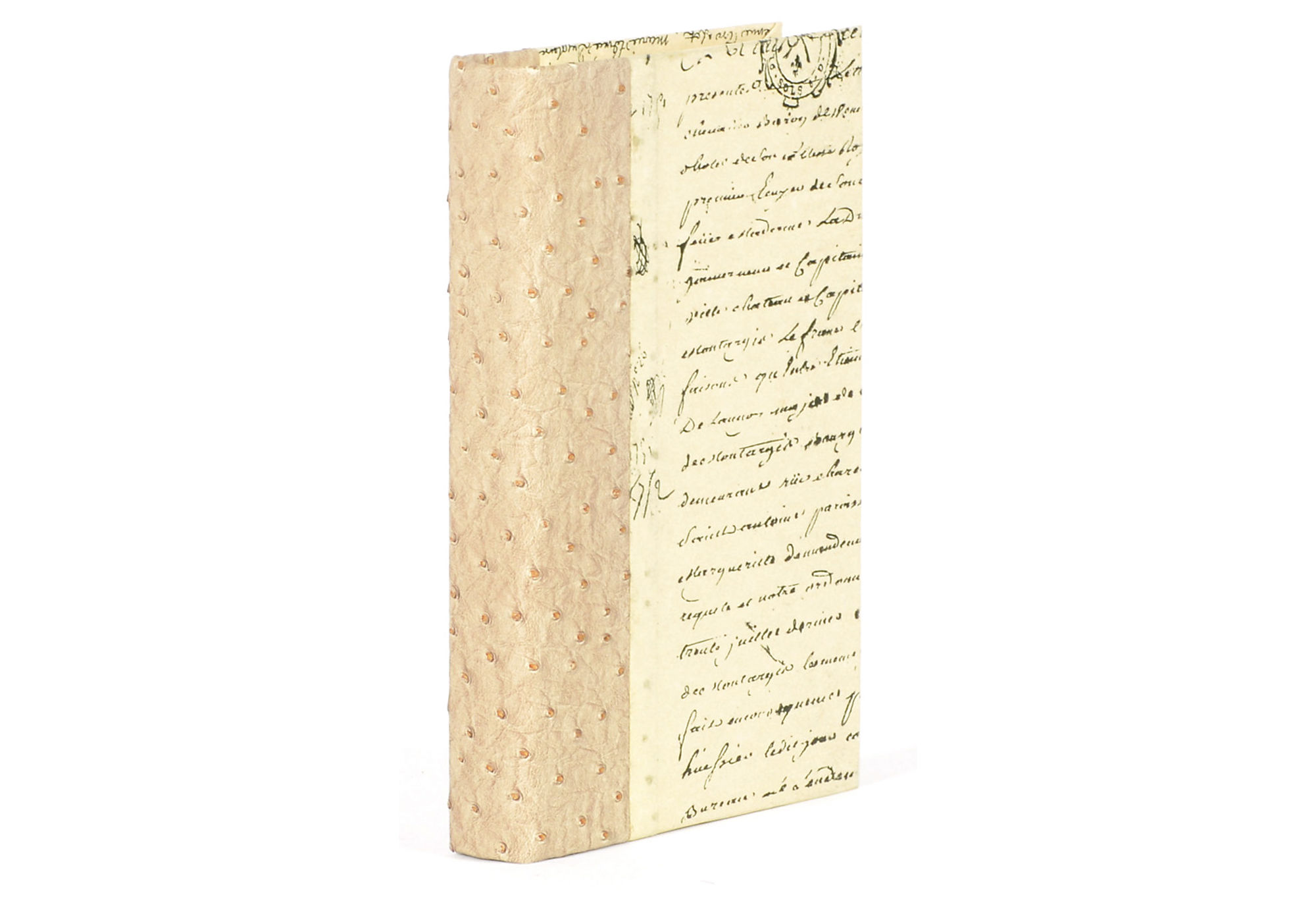 Single Ostrich Tan Book | One Kings Lane