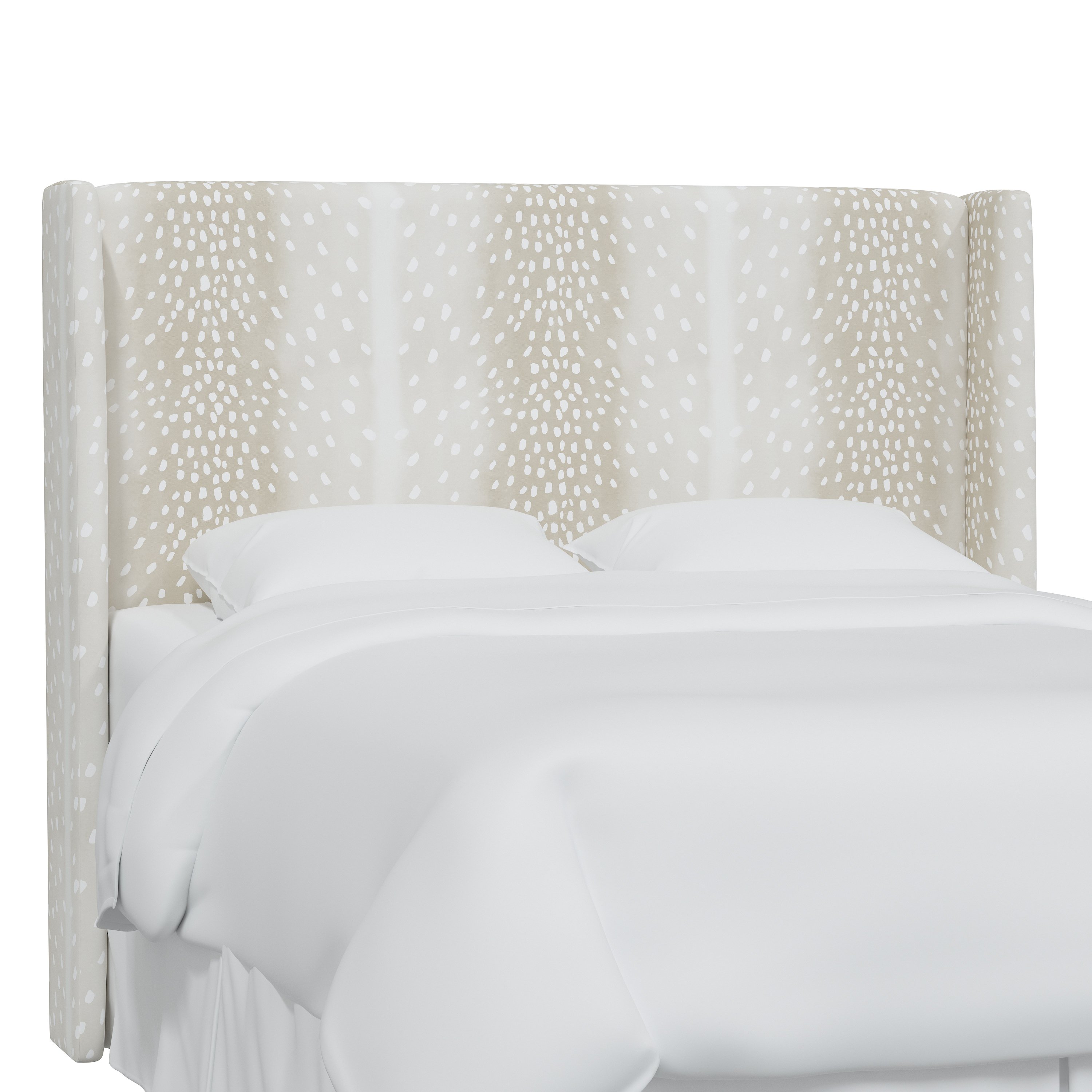 Kelly Wingback Headboard, Fawn Stripe | One Kings Lane