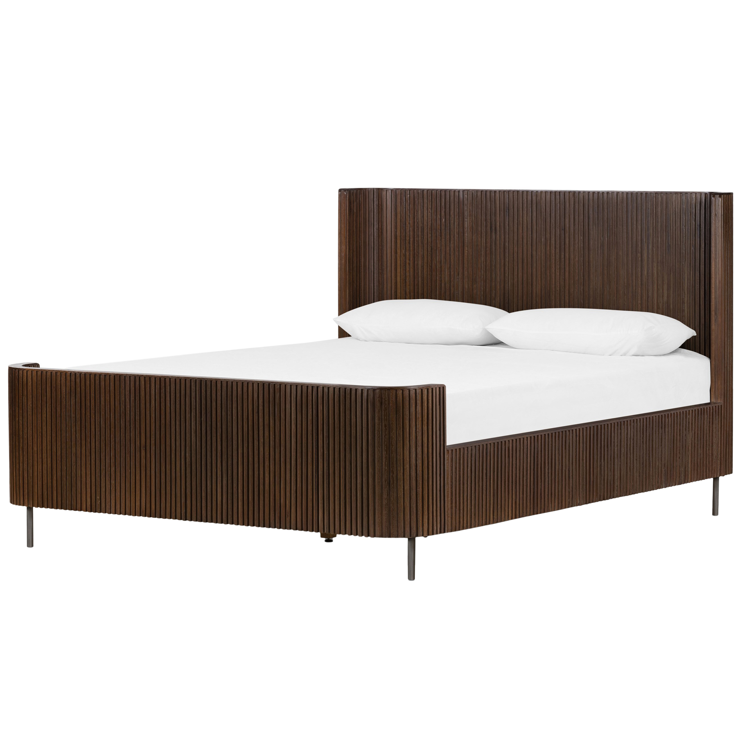 Fresno Fluted Bed, Terra Brown Oak | One Kings Lane