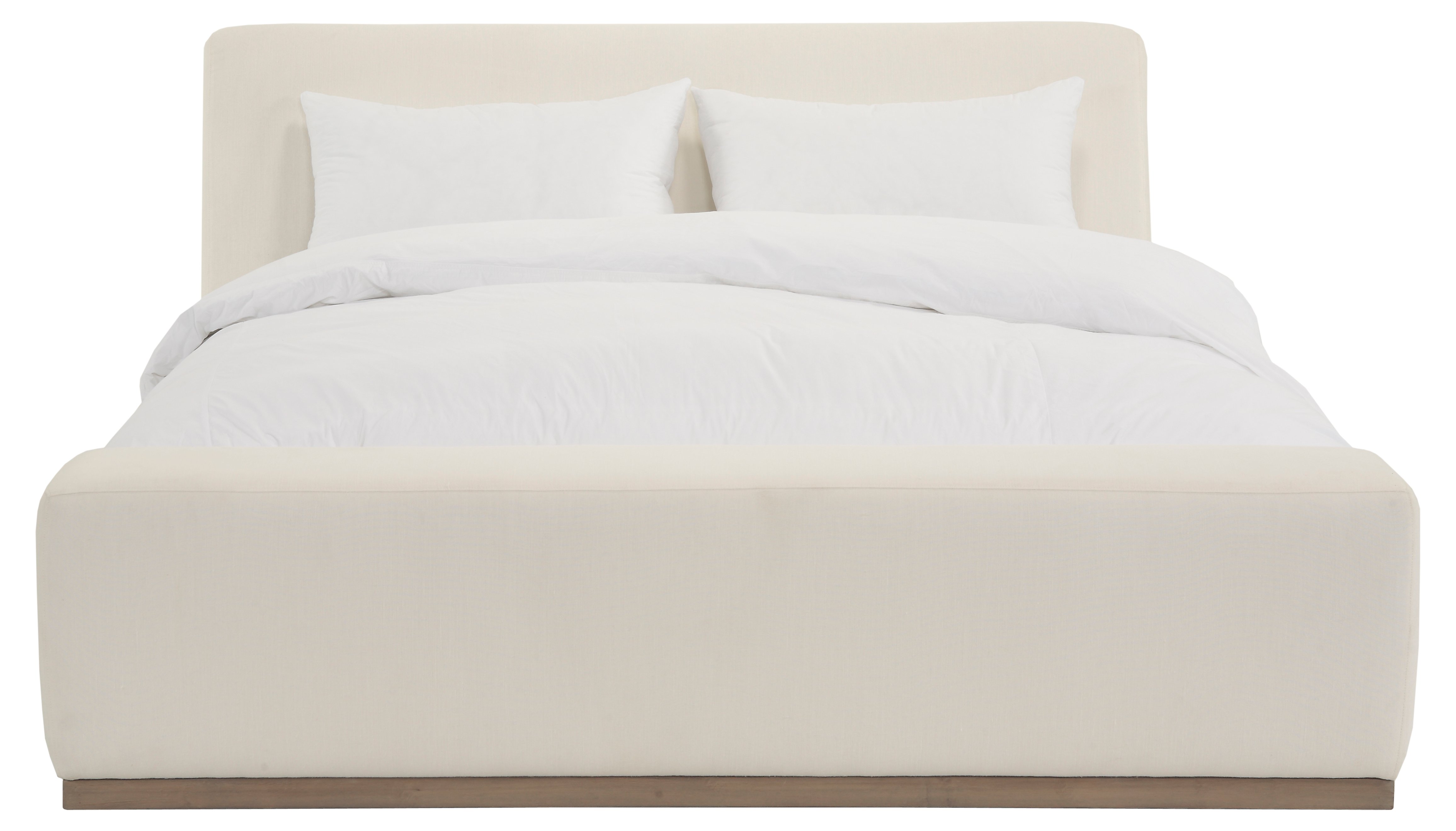 Leigh Low Profile Bed, Ivory Linen | One Kings Lane