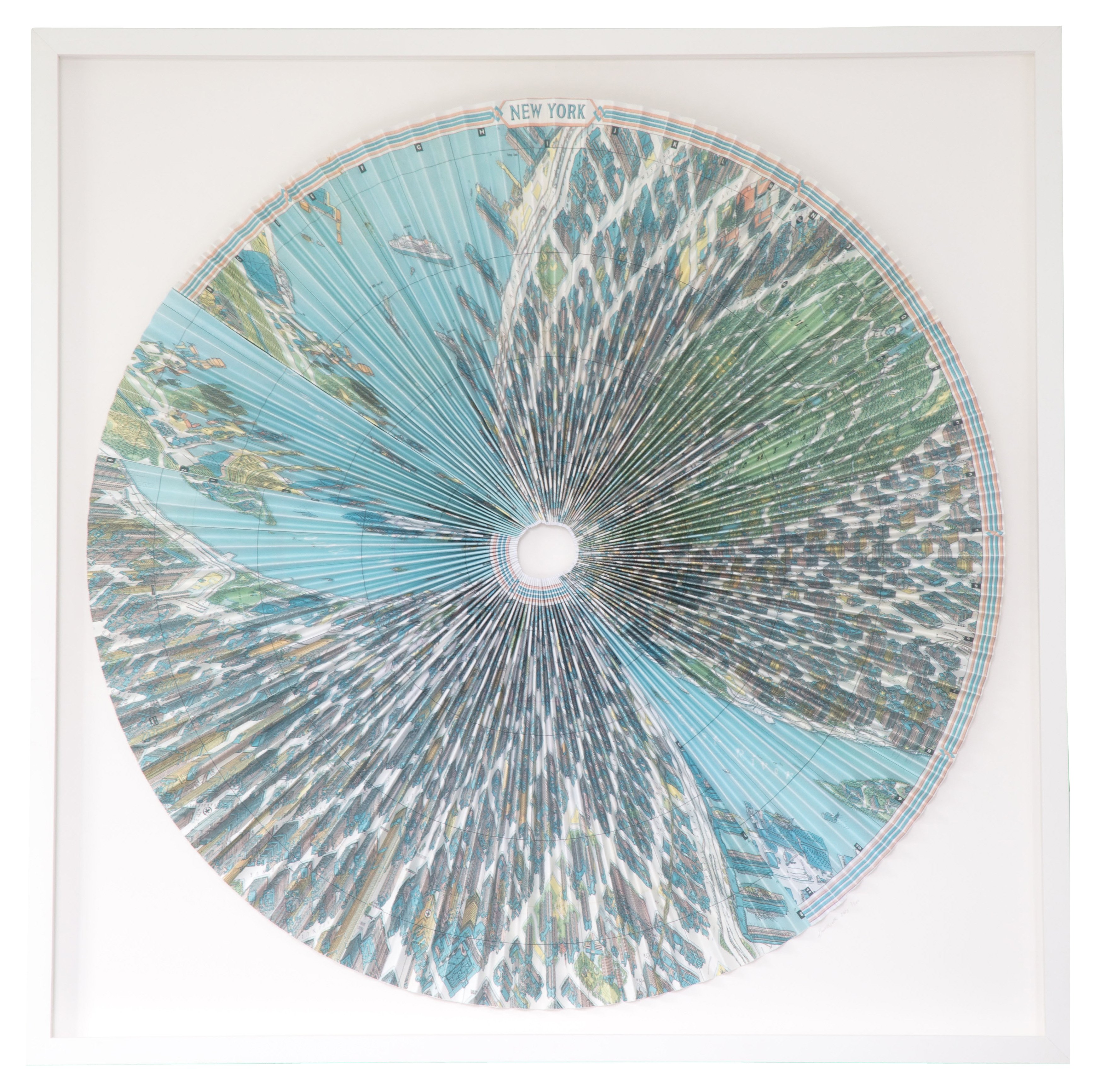 Dawn Wolfe, Pleated Map: Manhattan | One Kings Lane