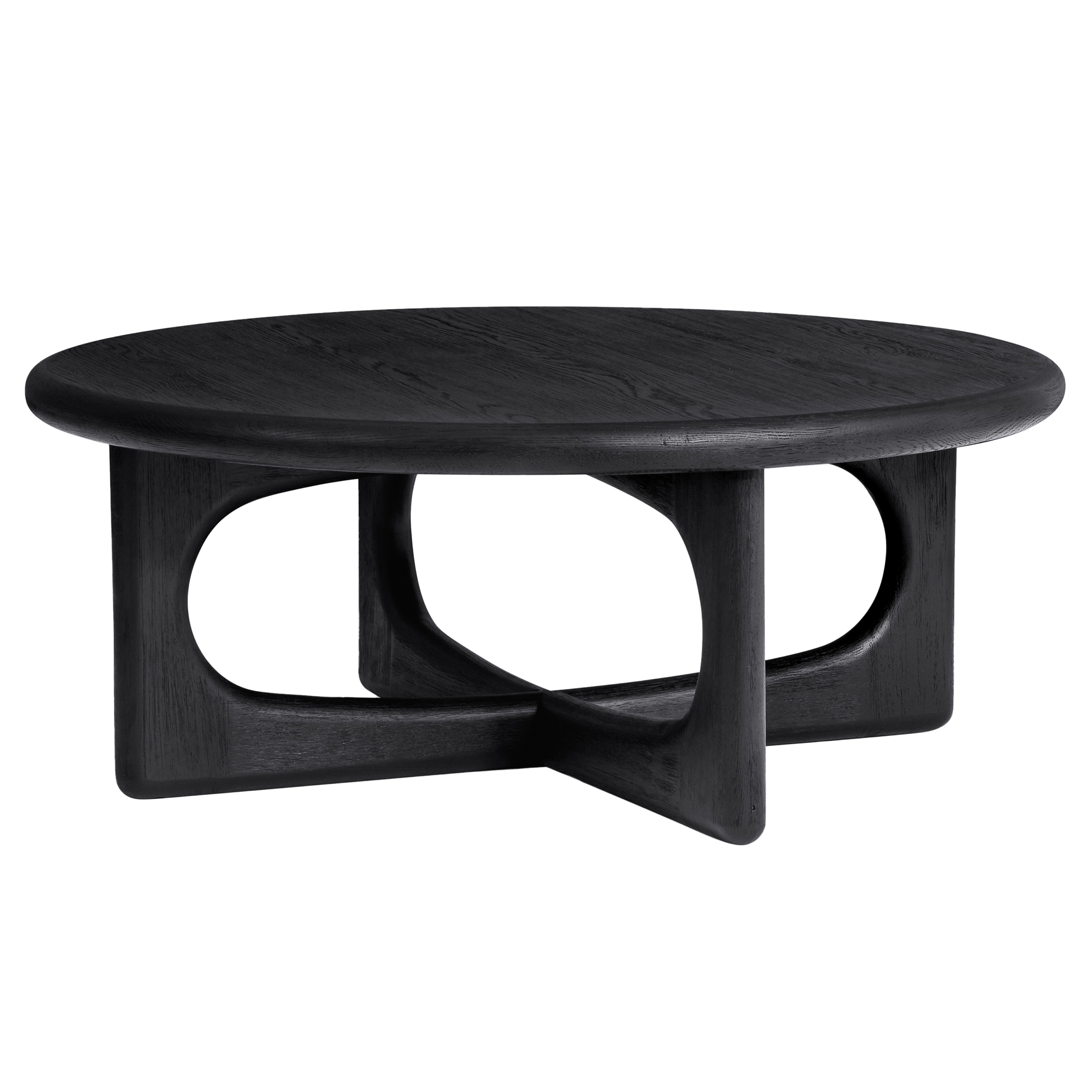 Estee Oak Coffee Table, Wirebrushed Black | One Kings Lane