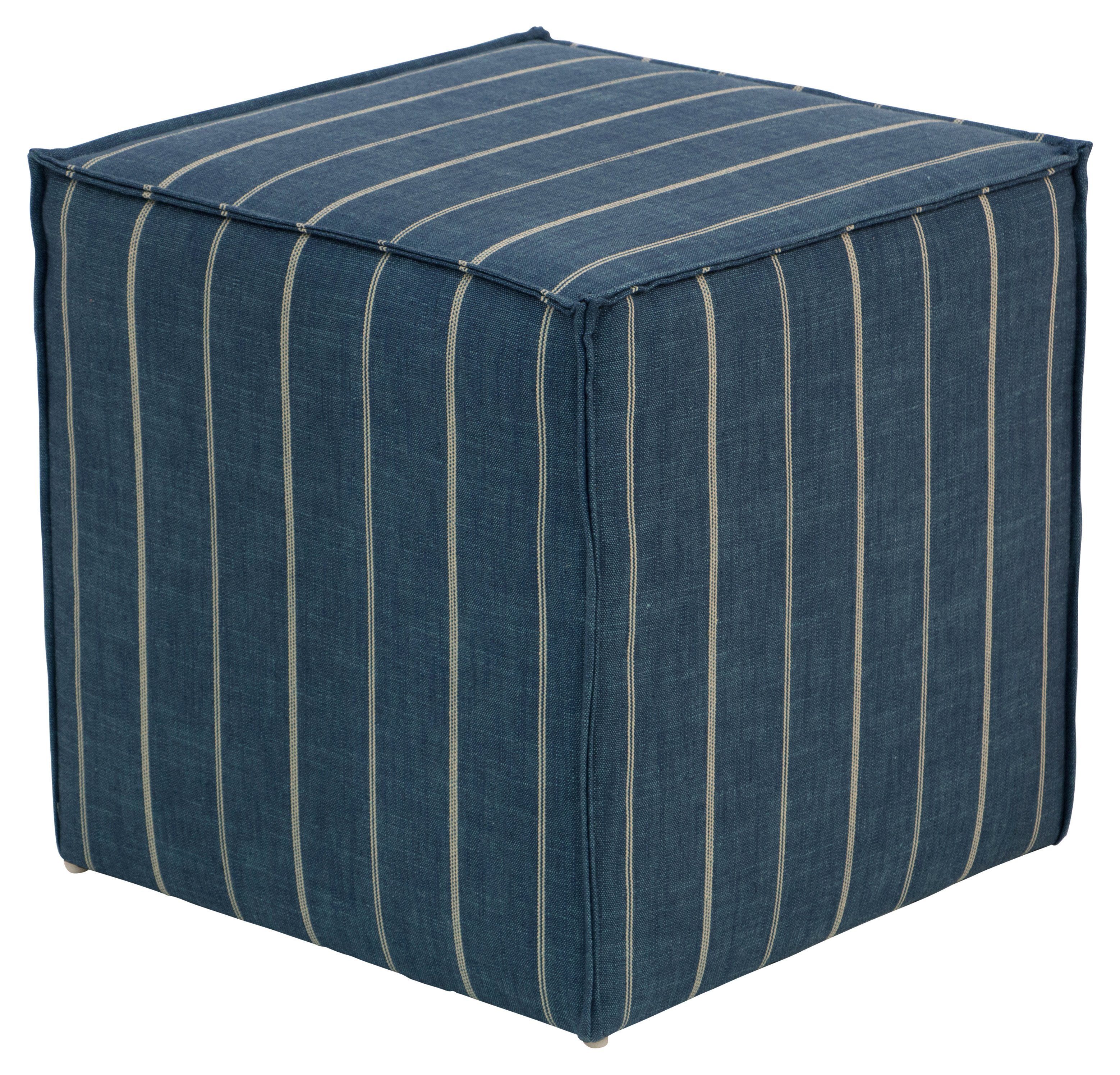 Astair French Seam Cube Ottoman, Fritz | One Kings Lane