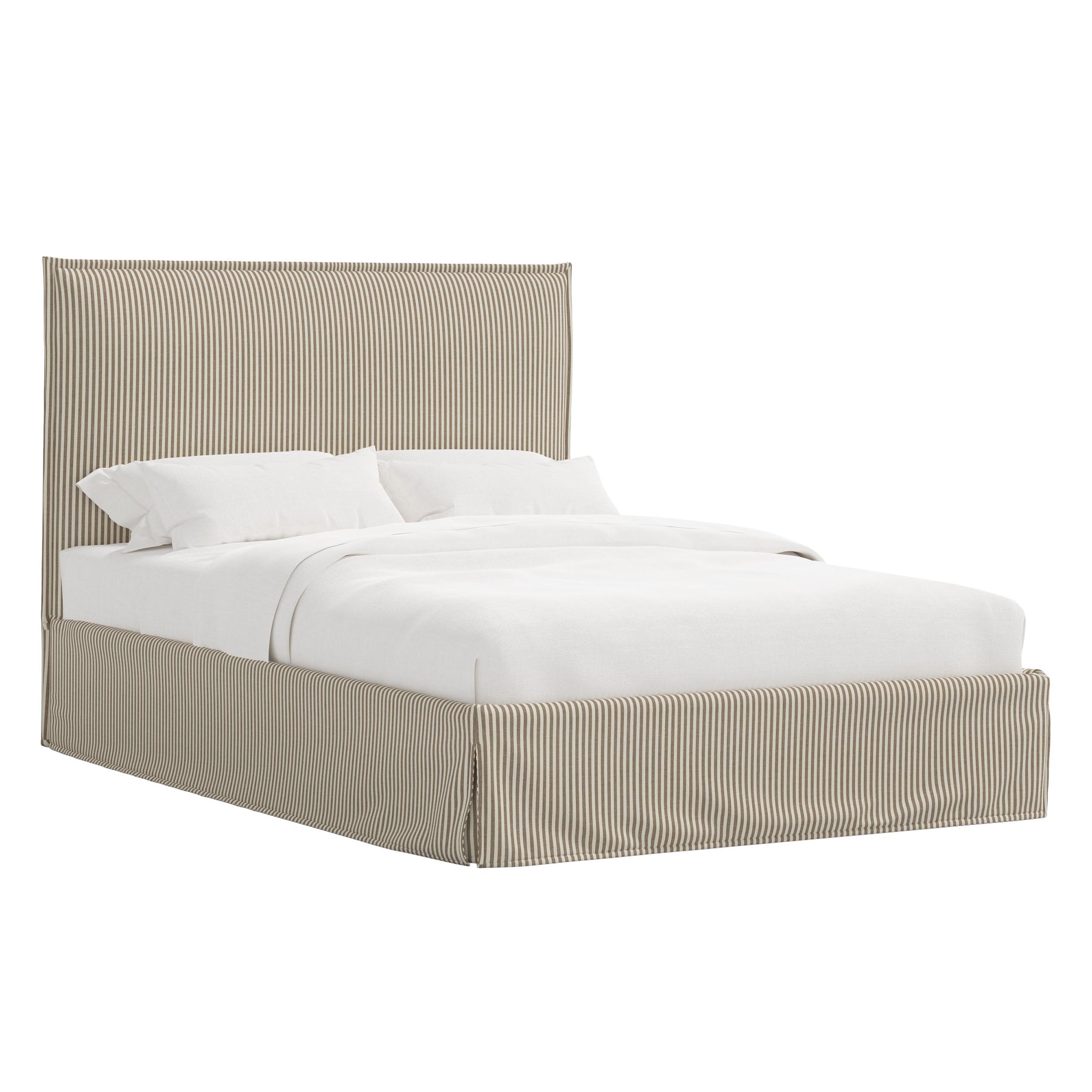 Maura Slipcover Bed, Jane Stripe | One Kings Lane