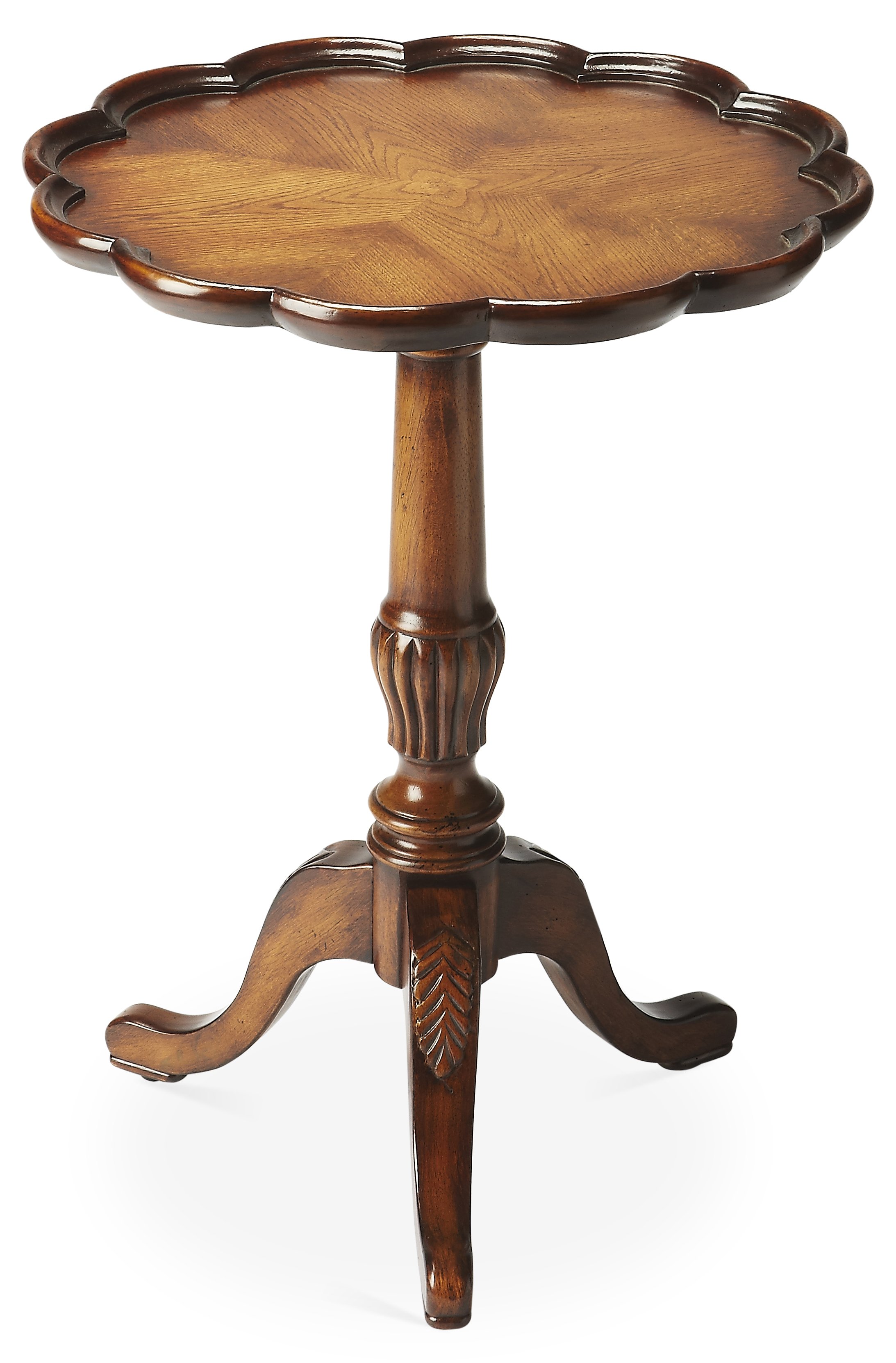 Nadia Scallop Pedestal Side Table | One Kings Lane
