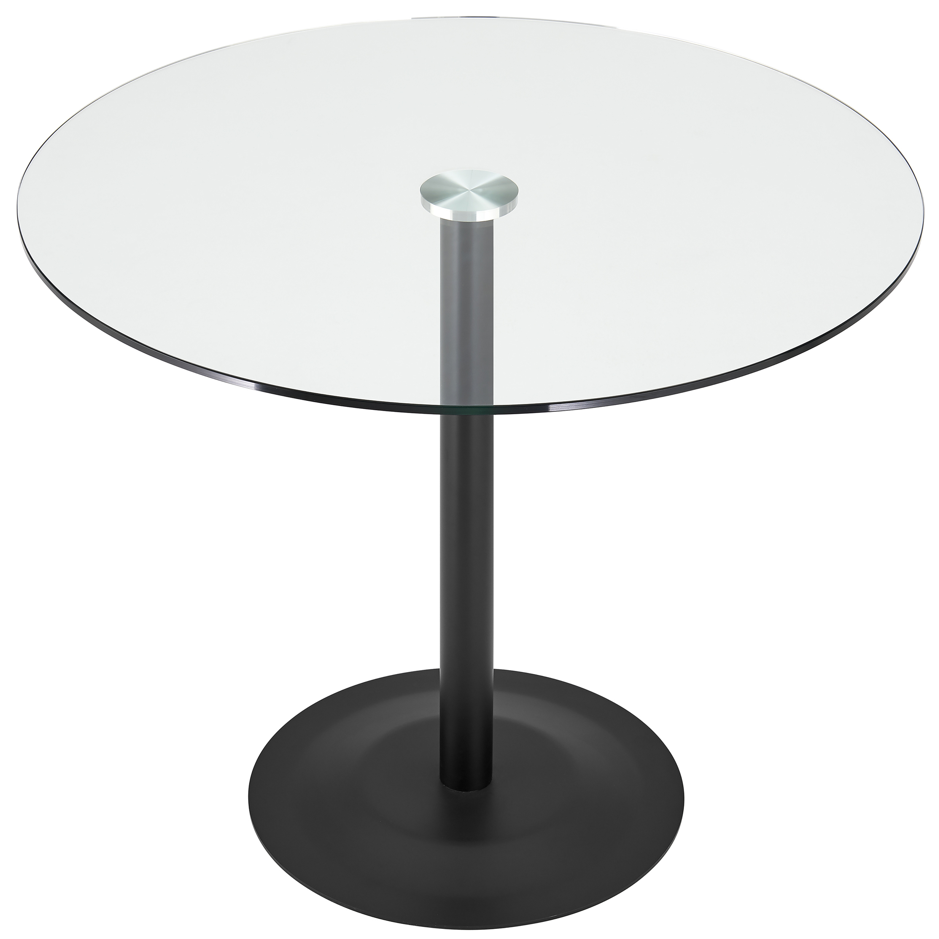 Celestia 36" Glass Bistro Dining Table, Black | One Kings Lane