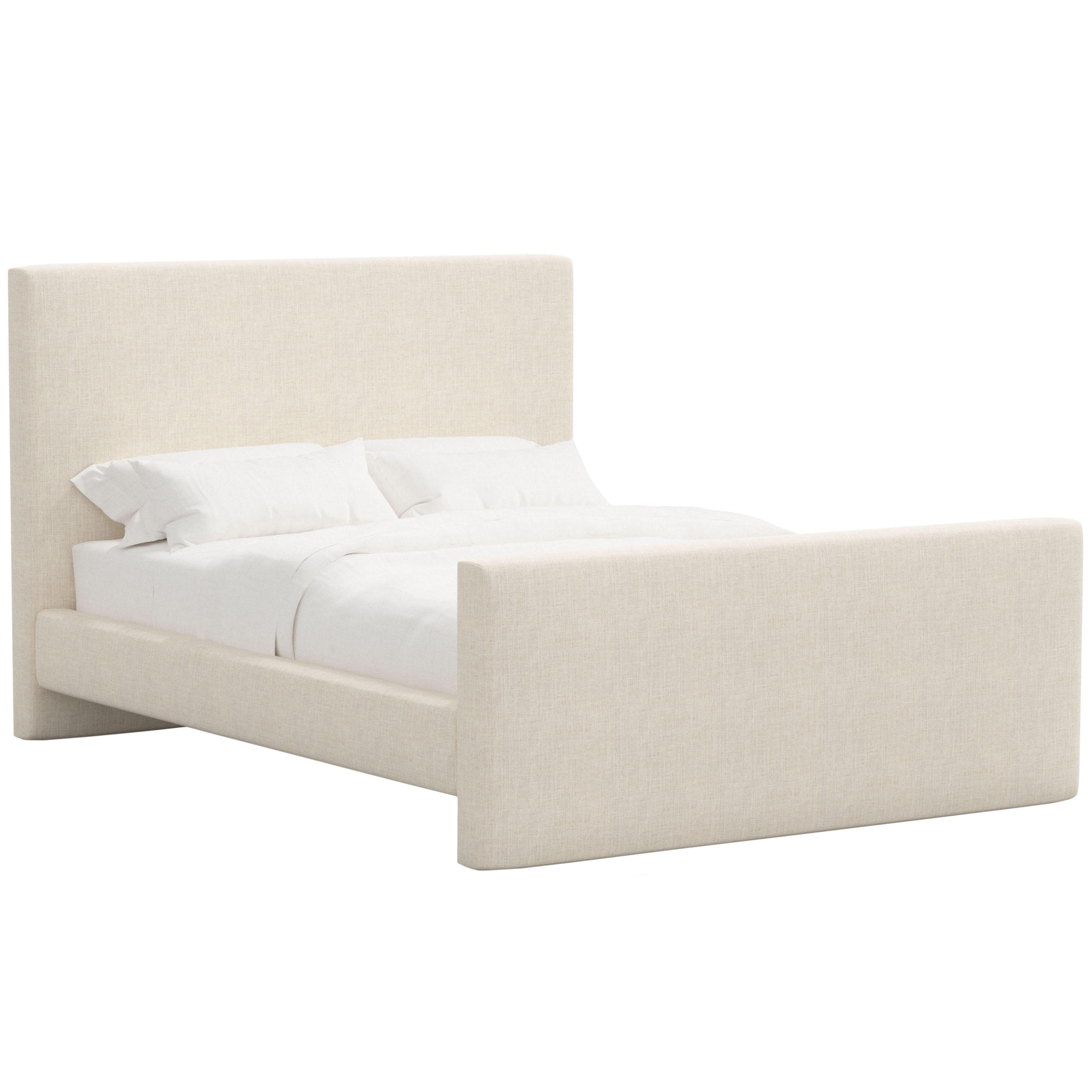 Lenora Platform Bed, Linen | One Kings Lane