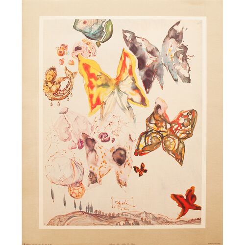 Salvador Dali Painting Butterfly