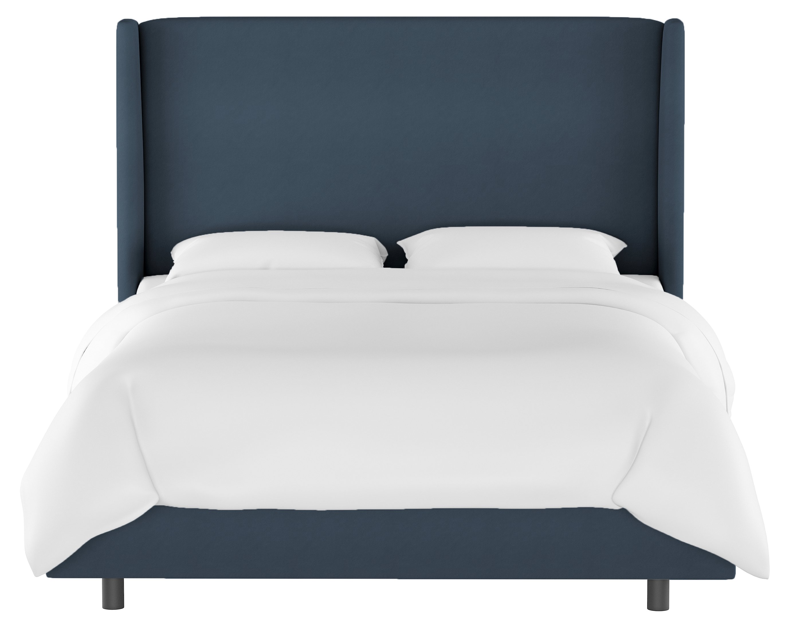 Blue wingback bed store