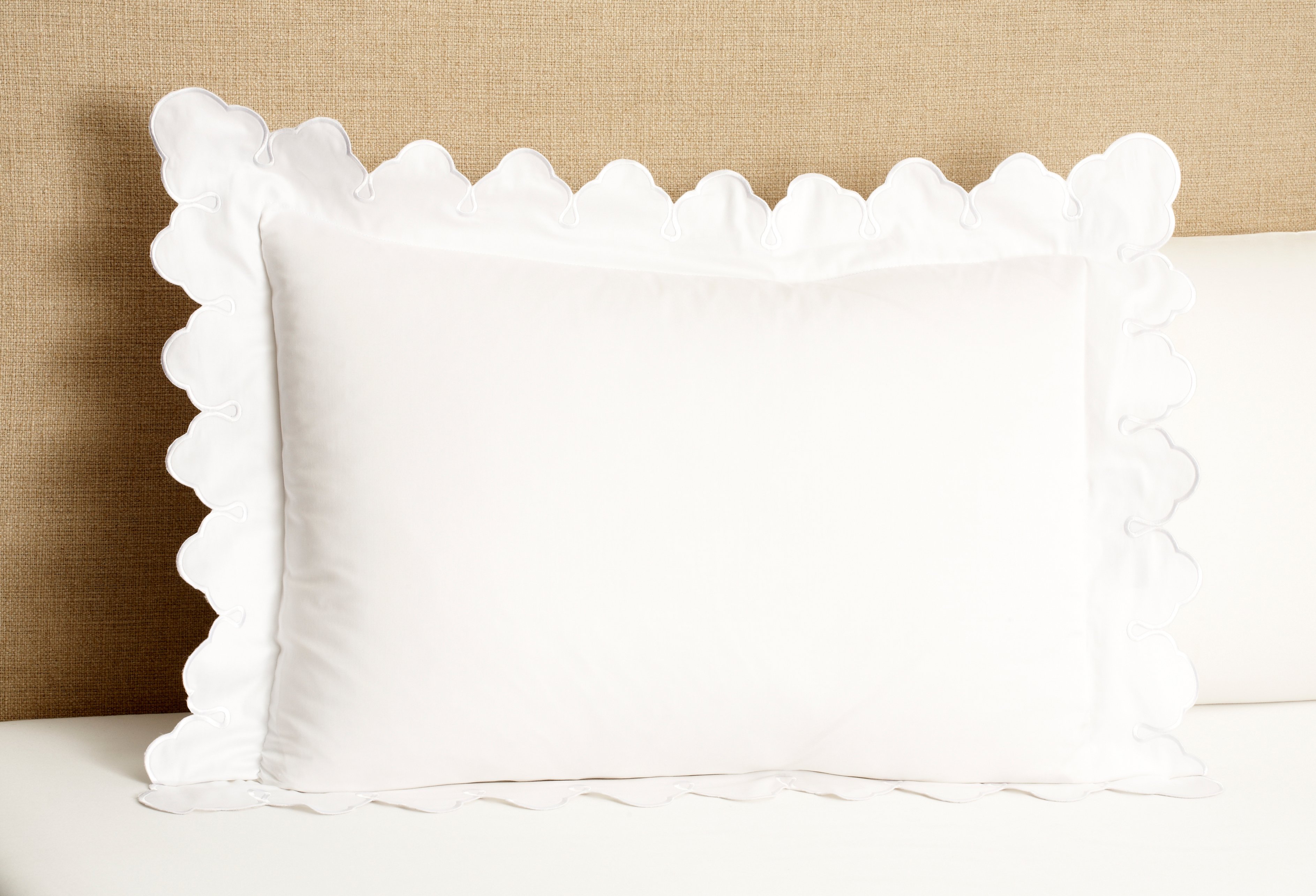 Scalloped Standard Sham, White | One Kings Lane