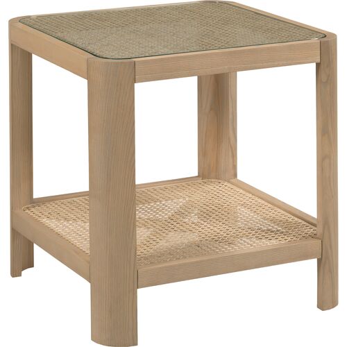 Heidi Cane Side Table, Natural | One Kings Lane