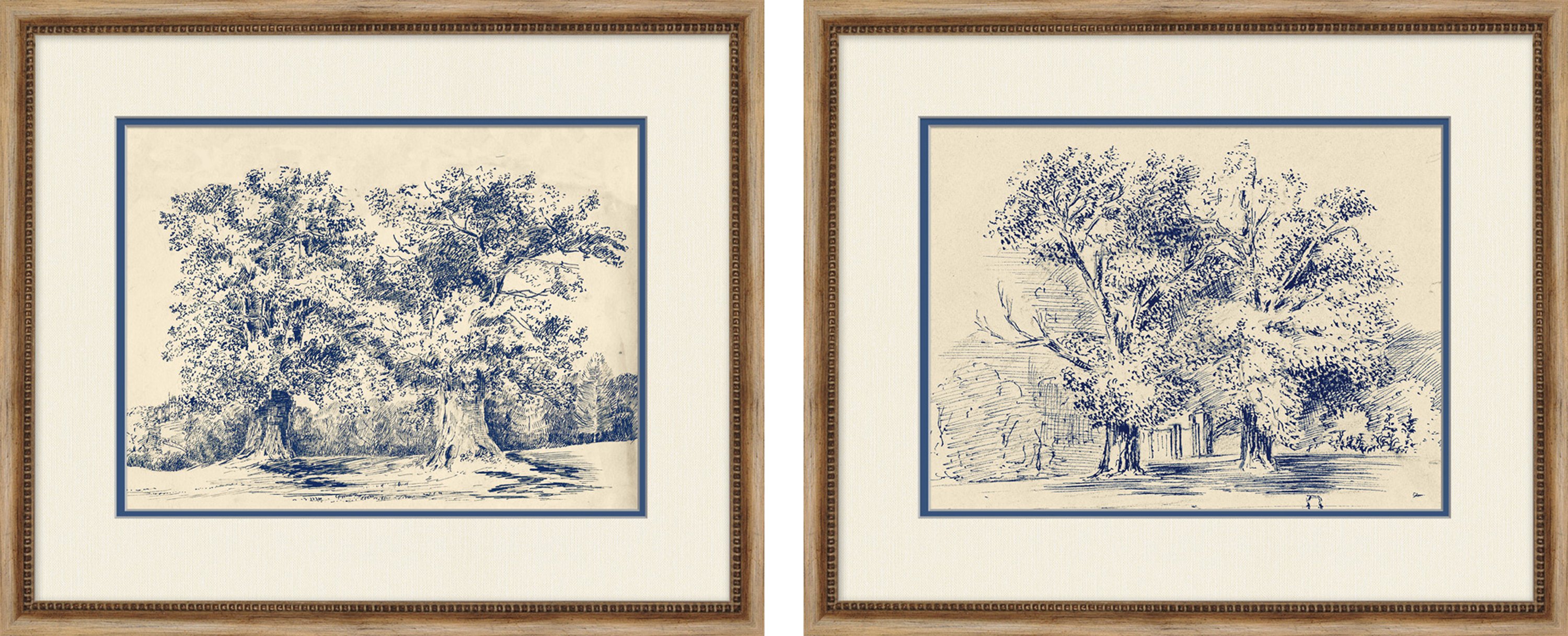 Navy Tree Diptych | One Kings Lane