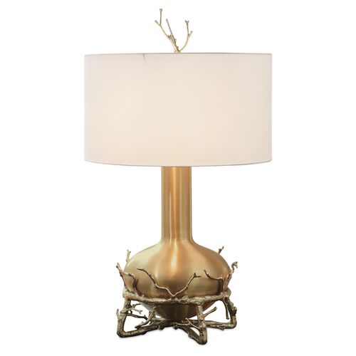 Fat Twig Table Lamp - Brass - Global Views - Gold | SheFinds