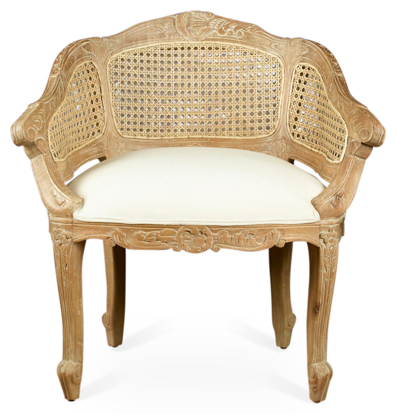 Hermina Wicker-Back Vanity Chair | One Kings Lane
