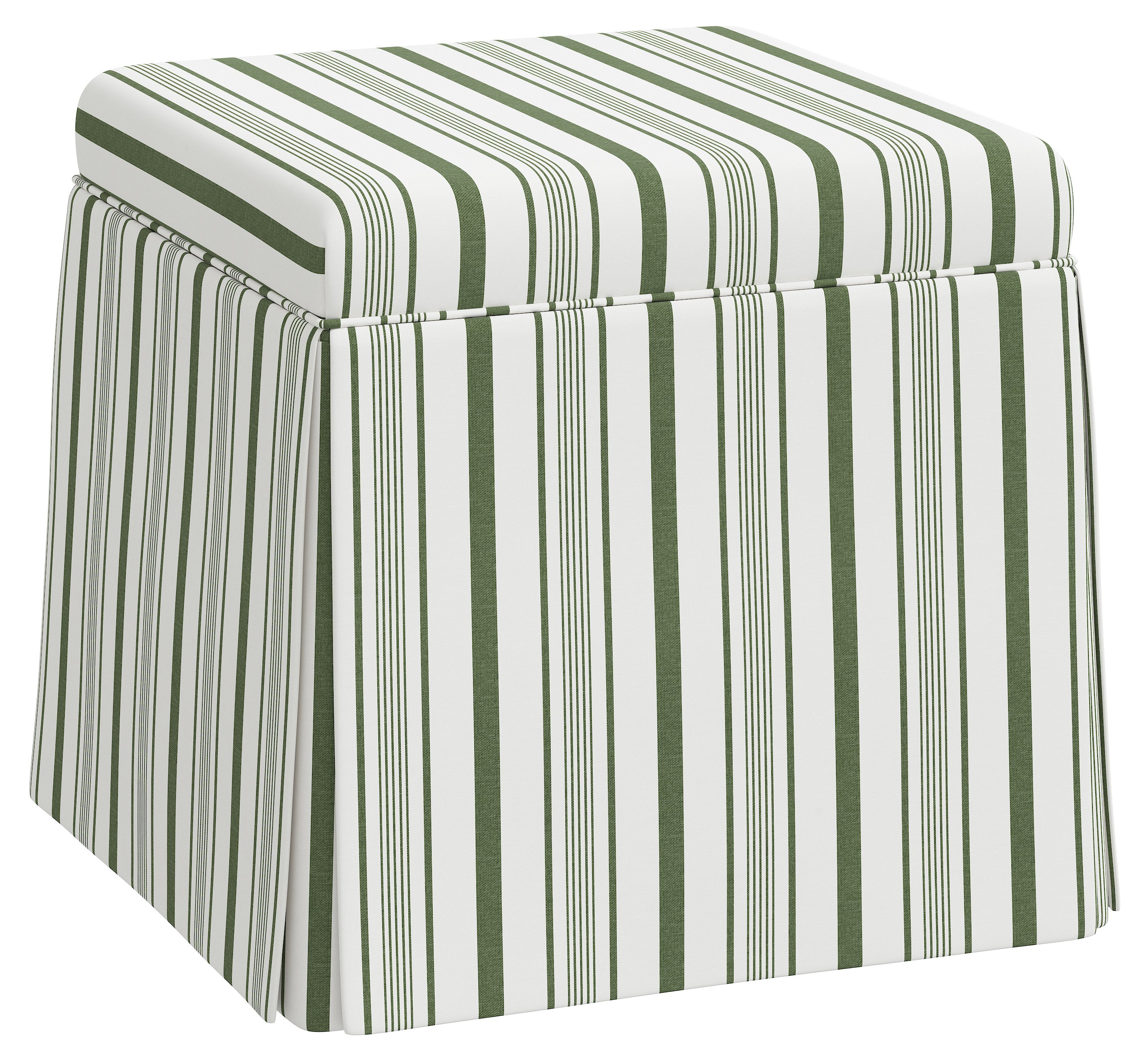 Anne Skirted Ottoman, Luli Stripe | One Kings Lane