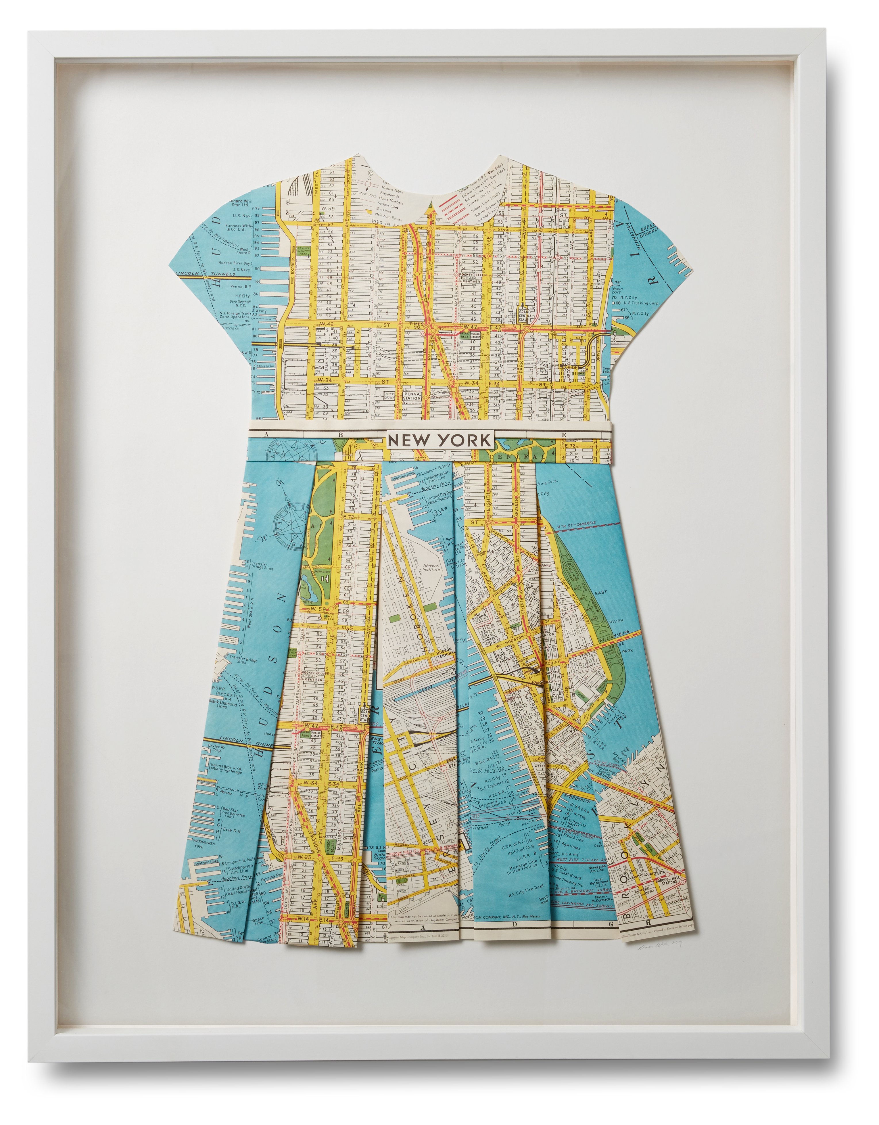 online outlet sale 3.75 in New York City: Hand Folded Map Origami Dress ...