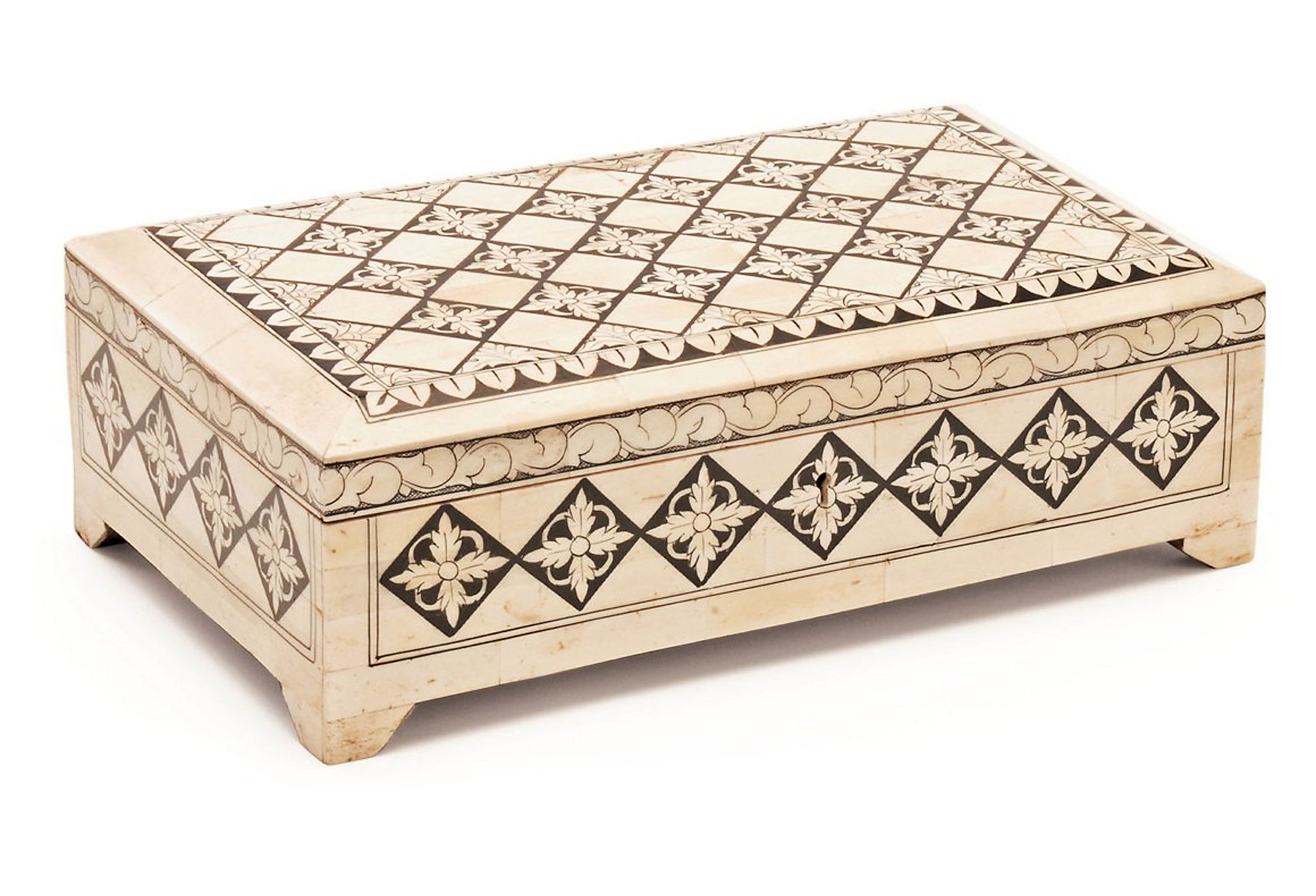 12" Dewan Bone Box, Ivory | One Kings Lane