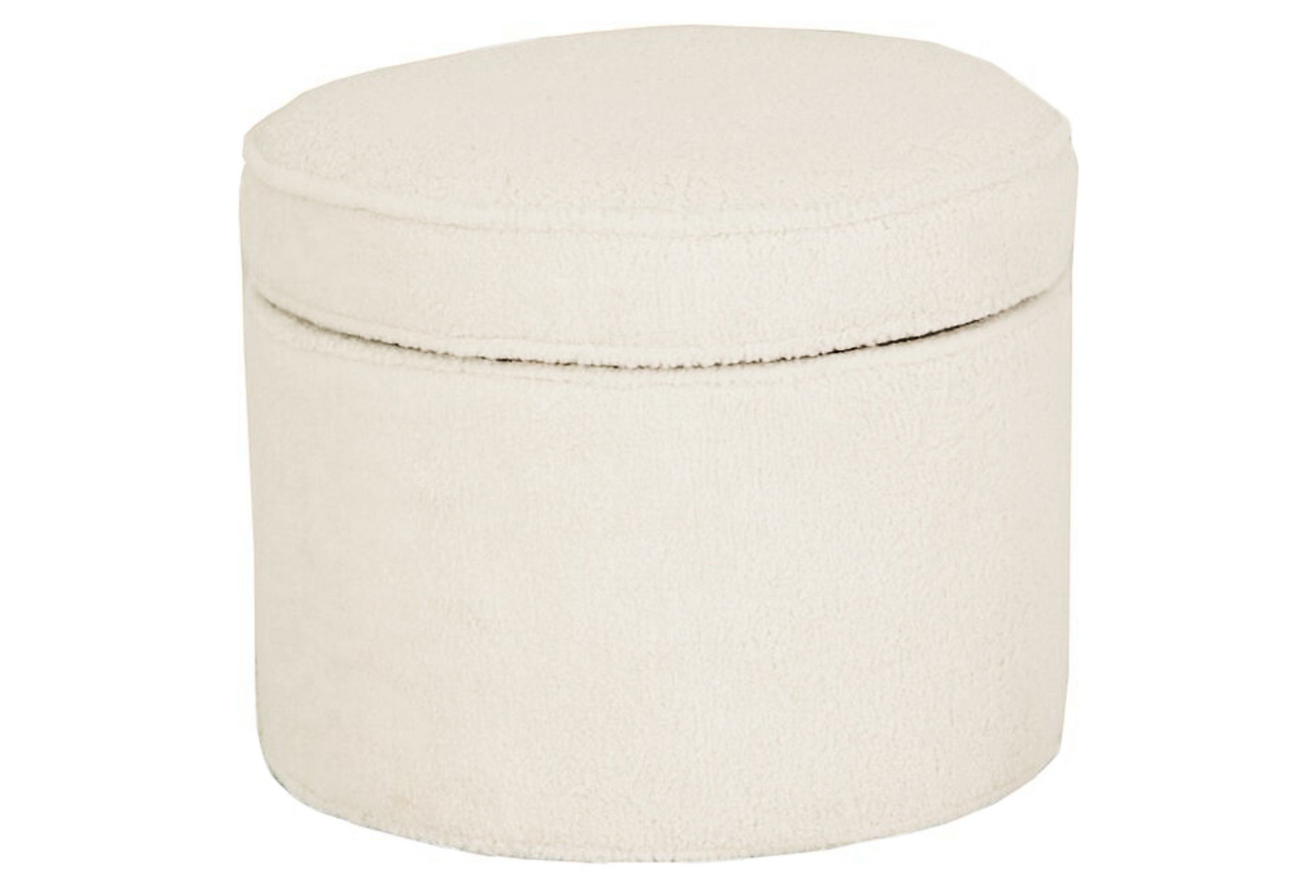 Dillon Storage Ottoman, Cream Sherpa | One Kings Lane