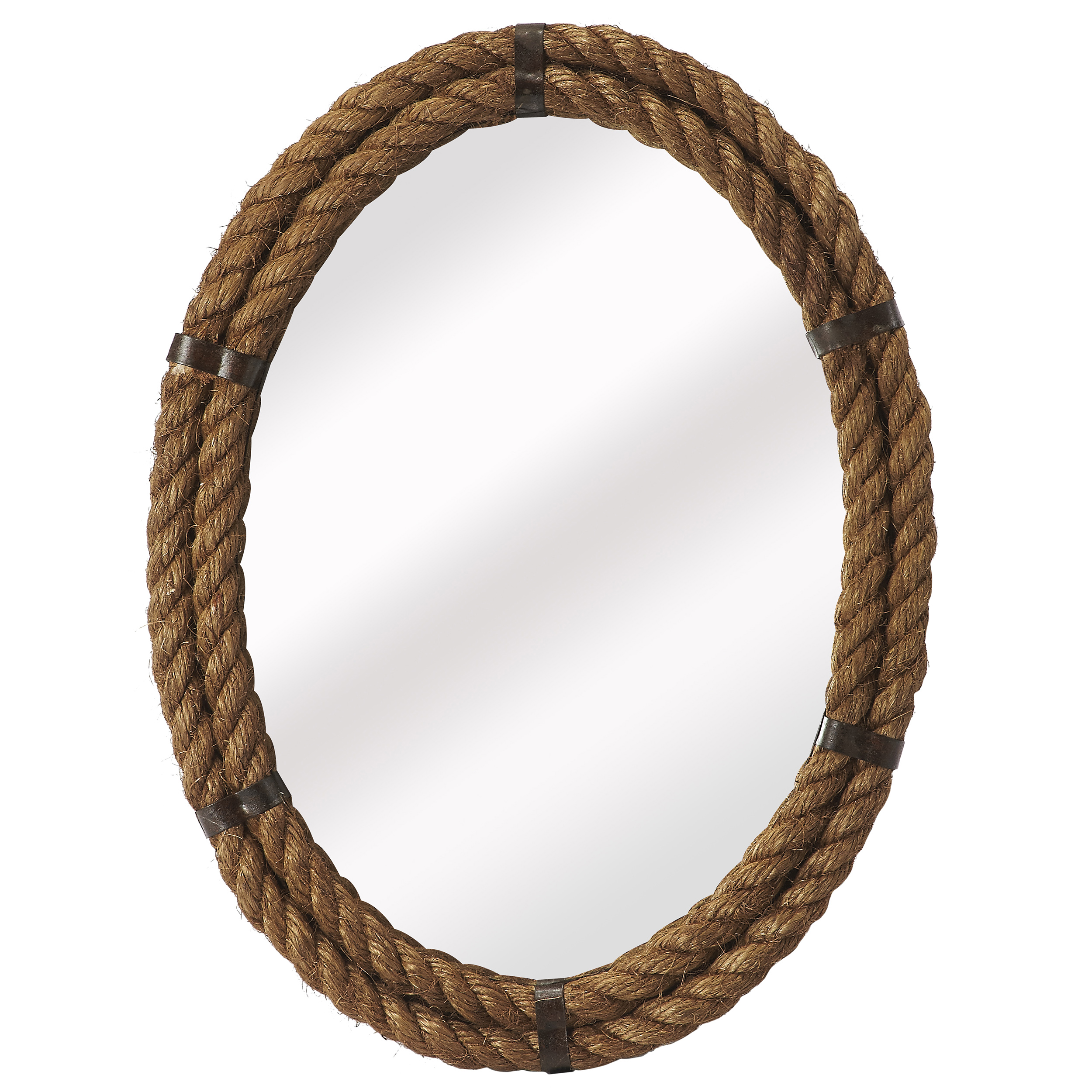 Sorrento Oval Rope Wall Mirror, Natural | One Kings Lane