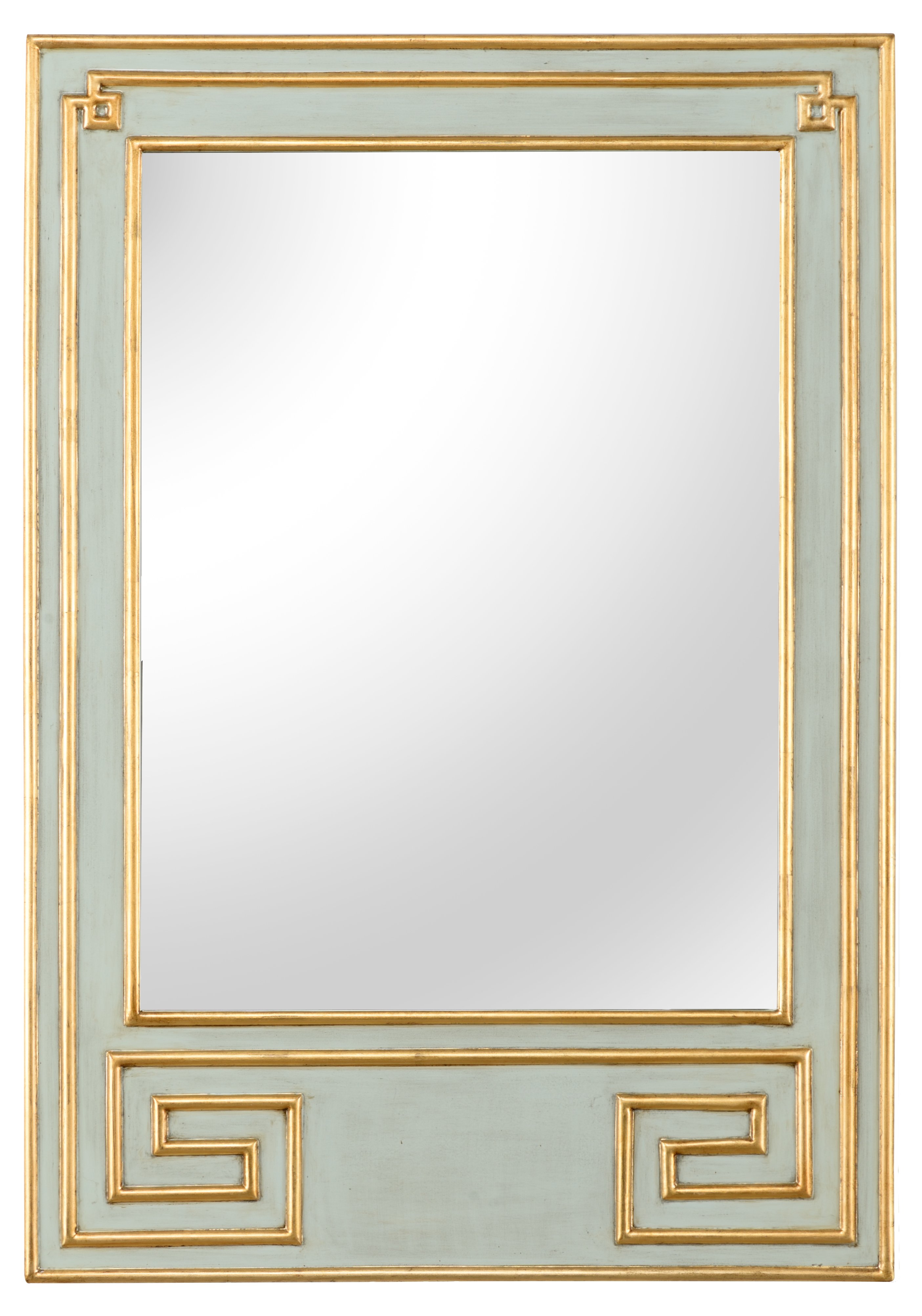 Greek Hall Wall Mirror, Antiqued Green | One Kings Lane