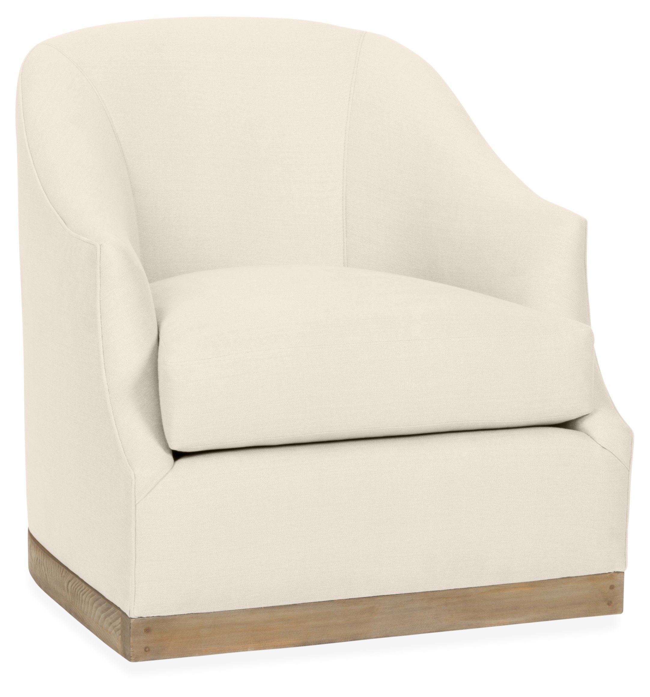 Bridget Linen Swivel Club Chair | One Kings Lane